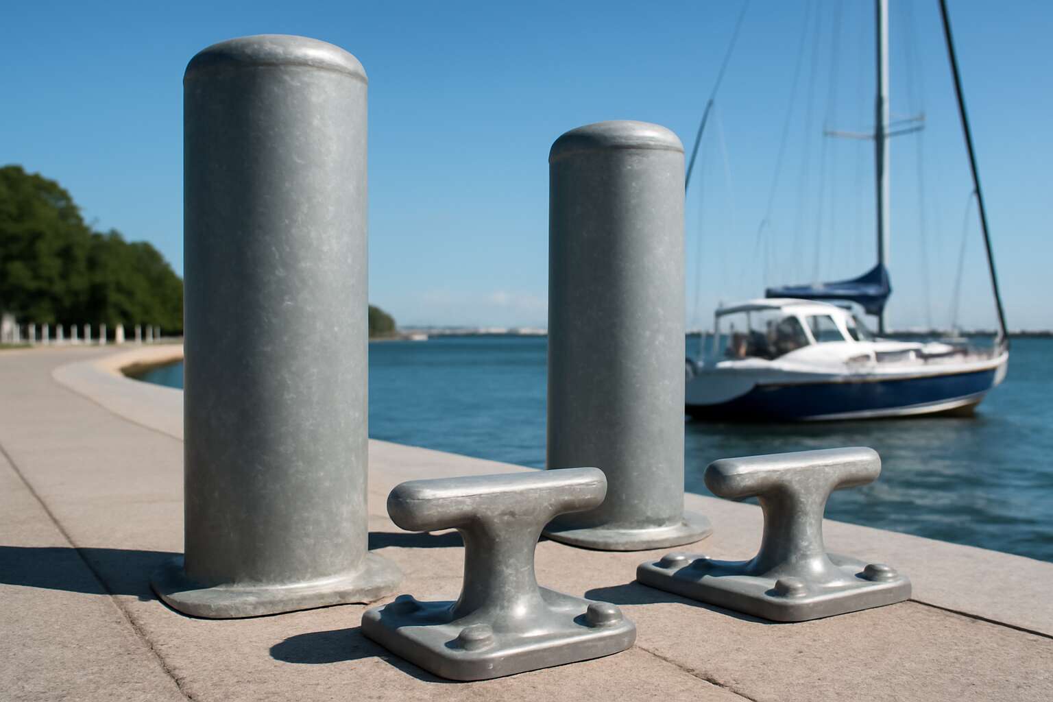 Secure and Streamline with Stylish Bollards and Cleats for Maritime and ...