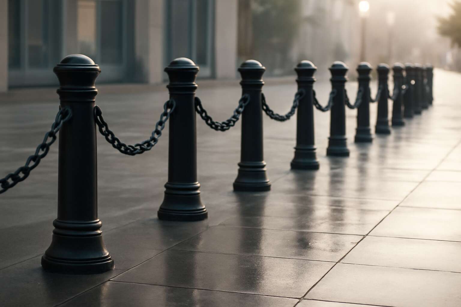 Elevate security and style: bollards with chain create safe, stylish ...
